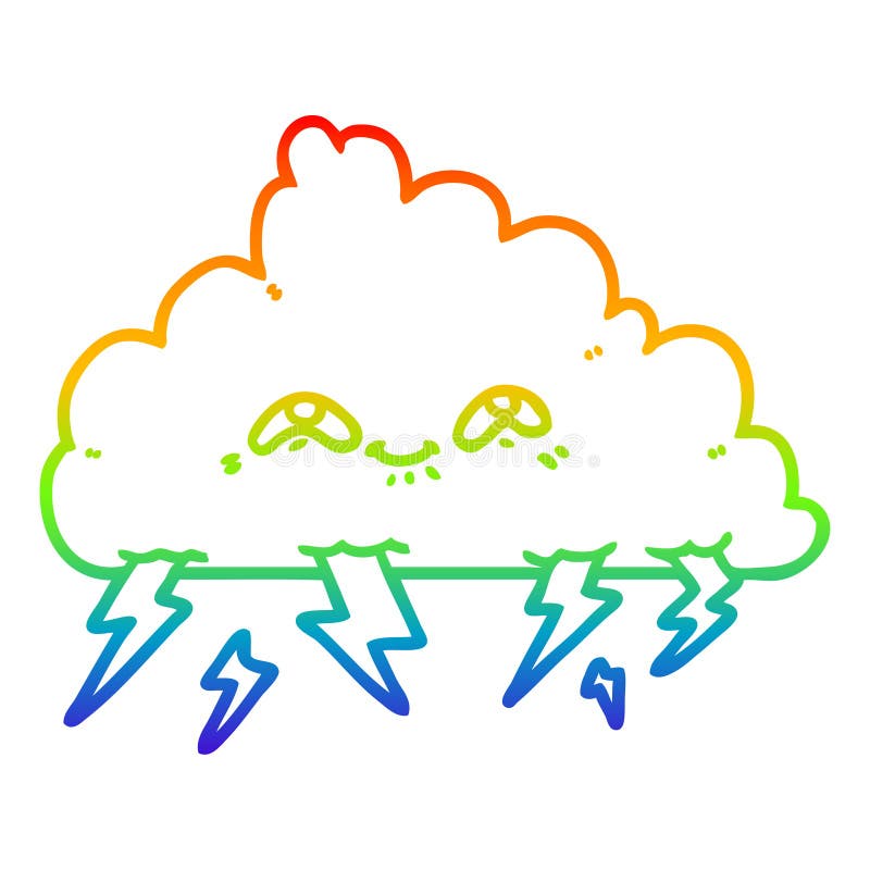 Thundercloud Cartoon Symbol Stock Vector - Illustration of artwork ...