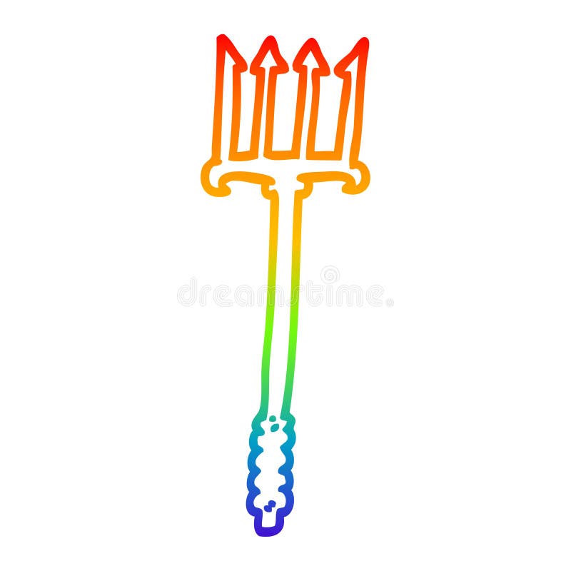 Cartoon trident stock vector. Illustration of hand, trident - 38088843