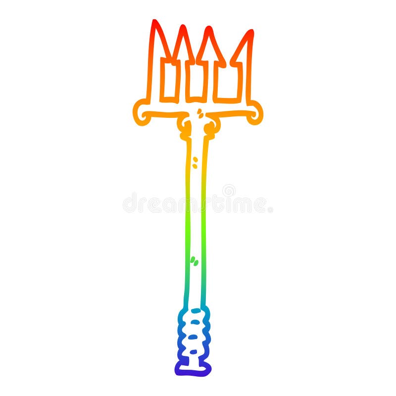 Cartoon trident stock vector. Illustration of hand, trident - 38088843