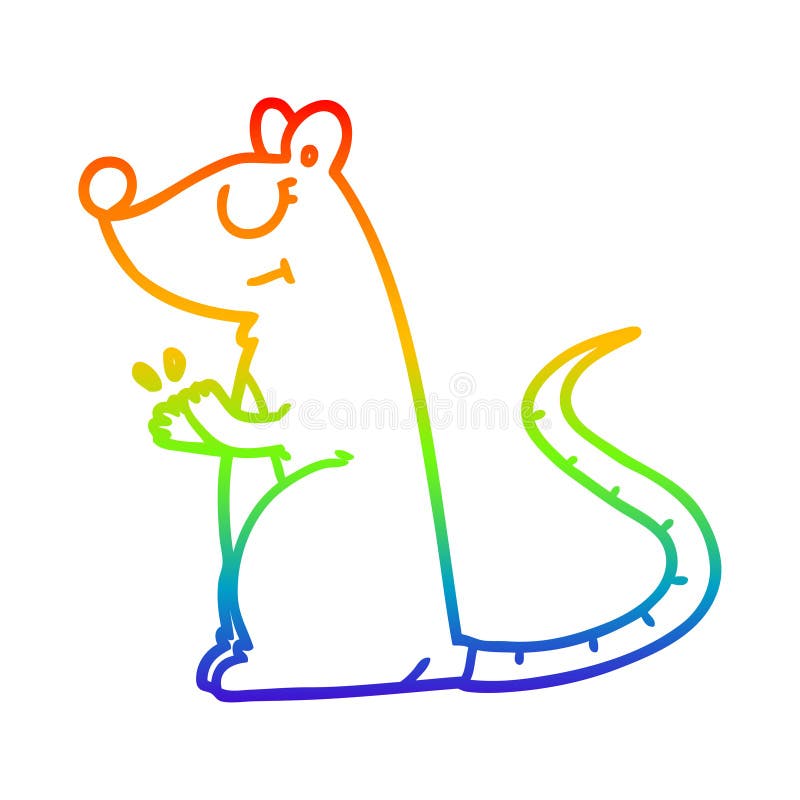 Rainbow Mouse. stock vector. Illustration of rodent, vector - 44445157