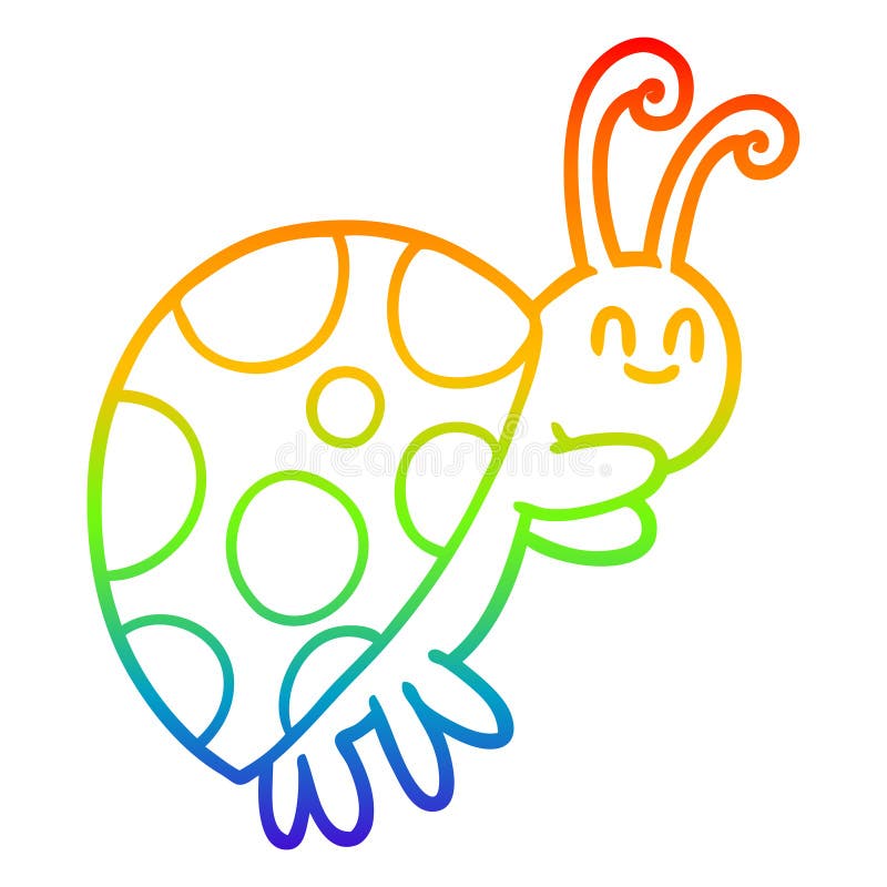 Cartoon ladybug stock vector. Illustration of clip, retro - 38070206