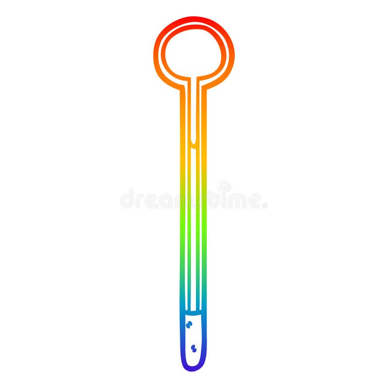 A Creative Rainbow Gradient Line Drawing Thermometer Stock Vector ...
