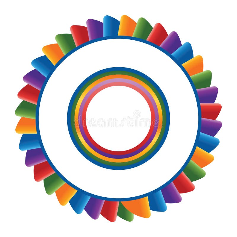 Creative Rainbow Label Design. Vector Illustration Decorative Design ...