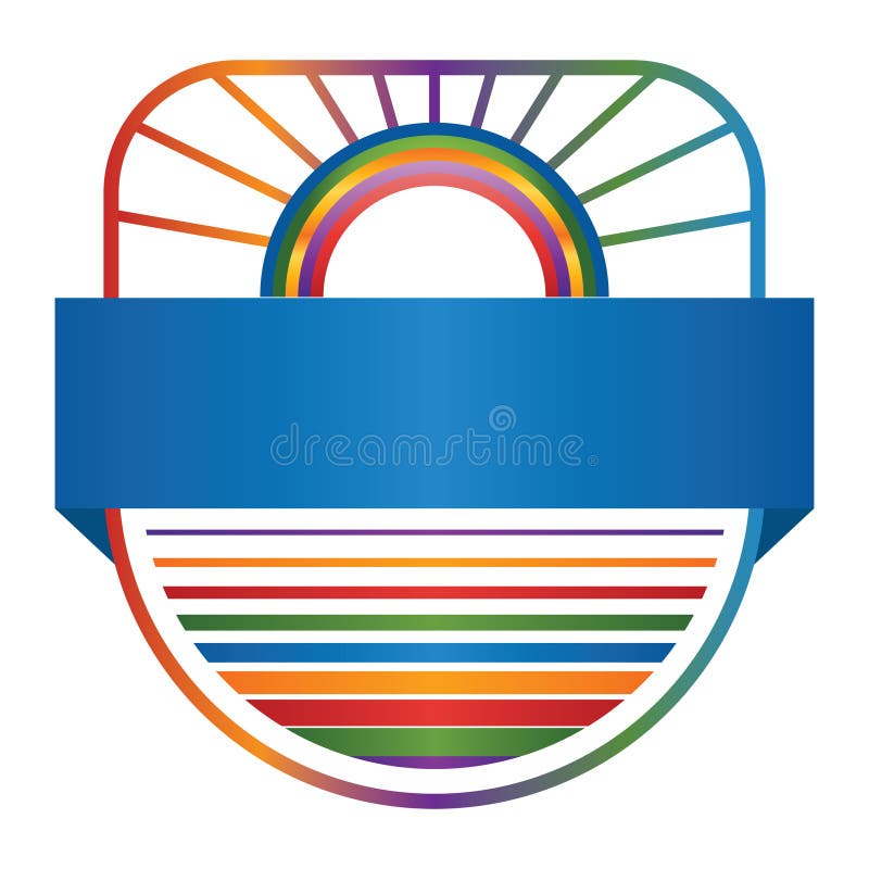 Creative Rainbow Label Design. Vector Illustration Decorative Design ...