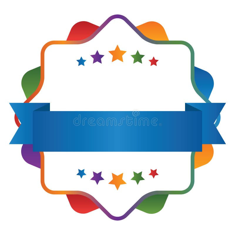 Creative Rainbow Label Design. Vector Illustration Decorative Design ...