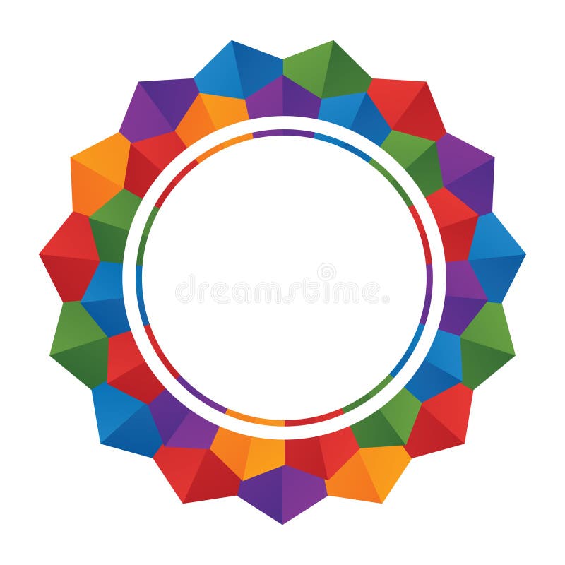 Rainbow Label on White Background Stock Illustration - Illustration of ...