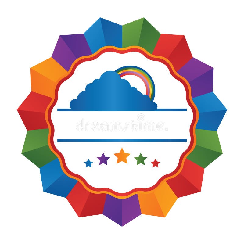 Creative Rainbow Label Design. Vector Illustration Decorative Design ...