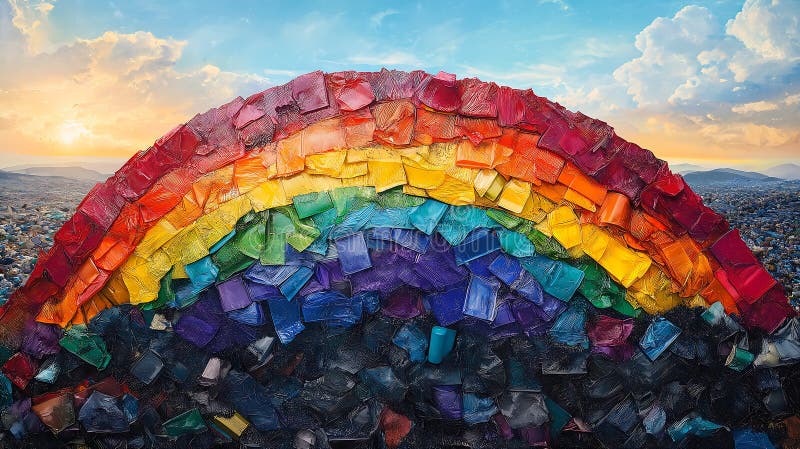 Creative Rainbow Made of Sorted Trash Symbolizes Hope for the ...