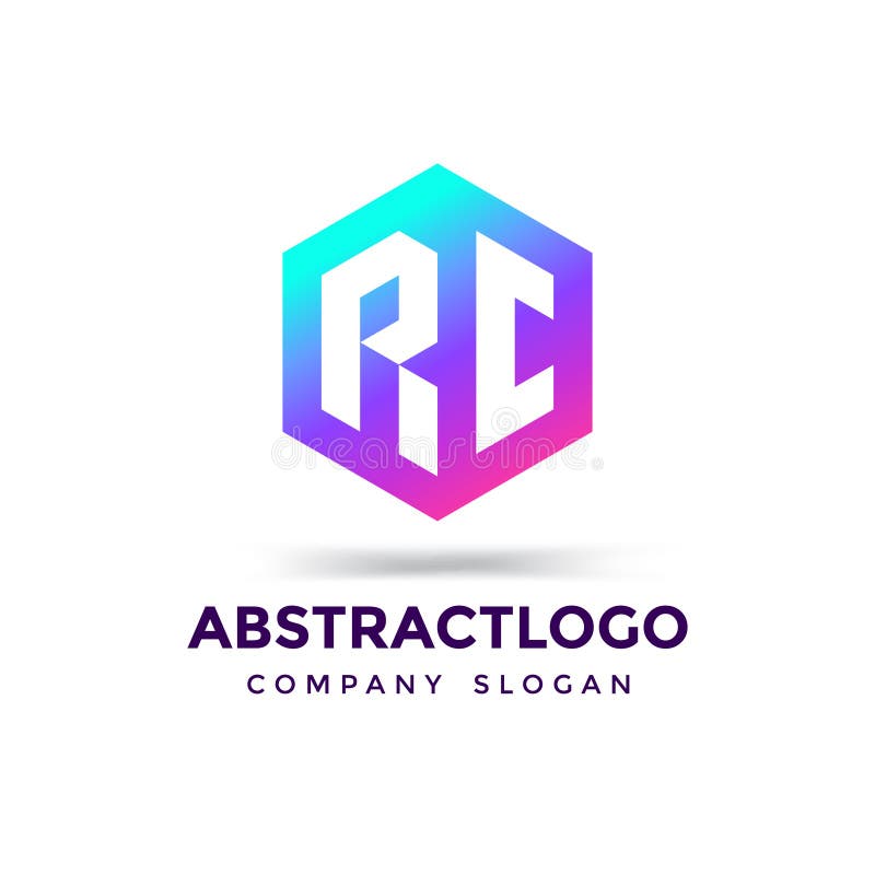 Creative RC Letter Company Logo Vector. Stock Vector - Illustration of ...