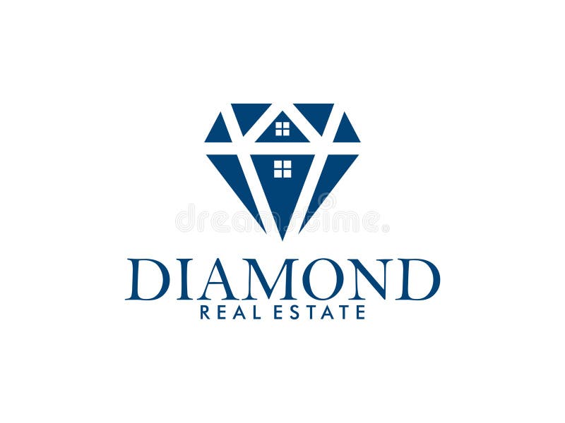Creative Real Estate with Diamond Logo Vector and Icon Design Template ...