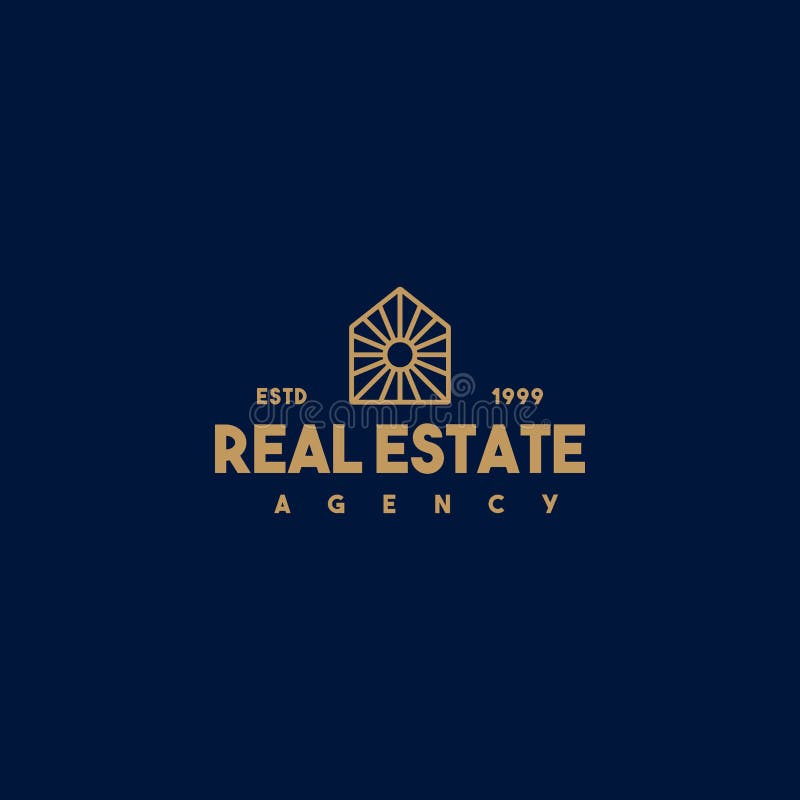 Real Estate Logo Design Vector Template with Negative Space Concept ...
