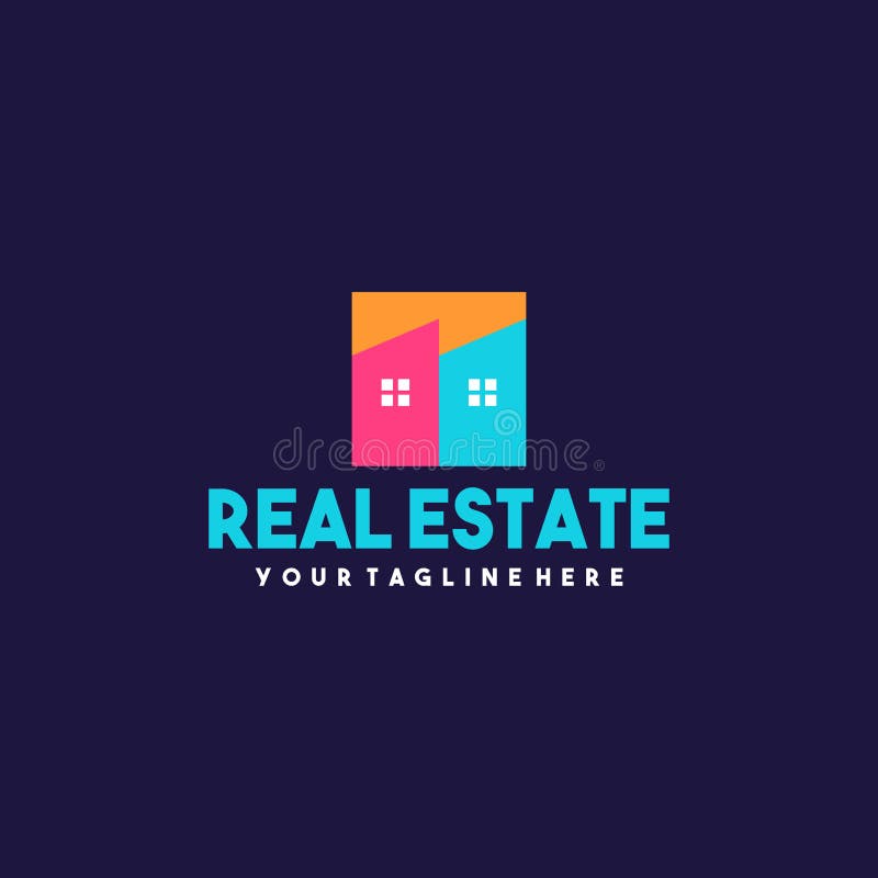 Creative Real Estate Logo Design Stock Illustration - Illustration of ...