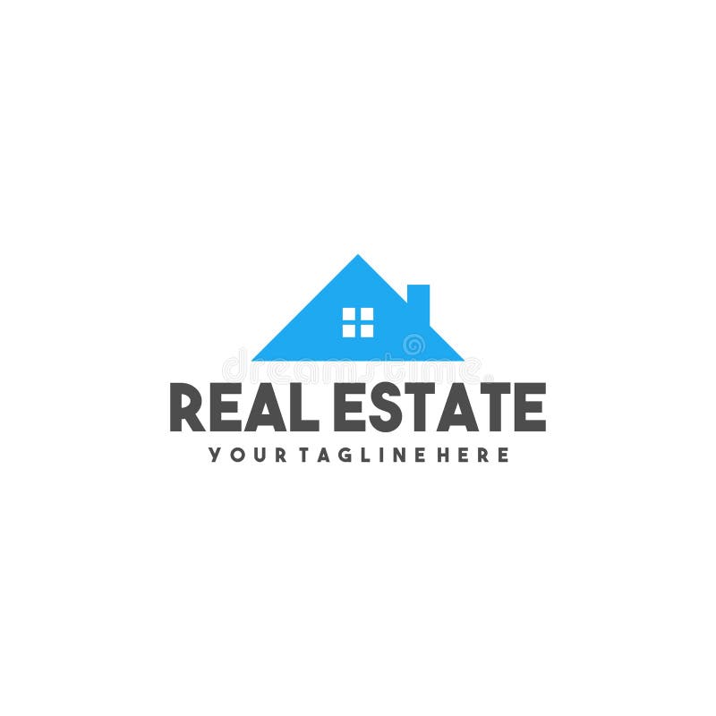 Real Estate Logo Design Vector Template with Negative Space Concept ...