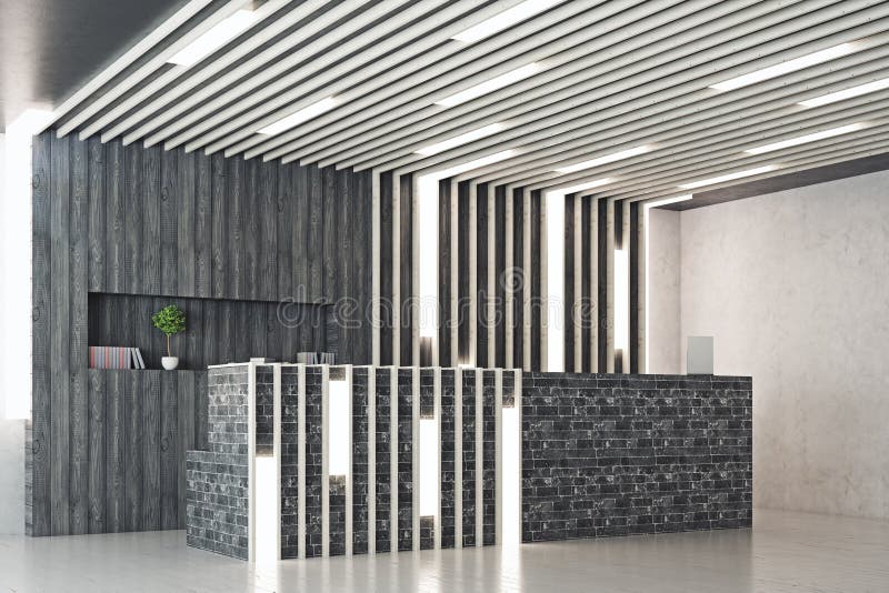 Creative reception side stock illustration. Illustration of interior ...