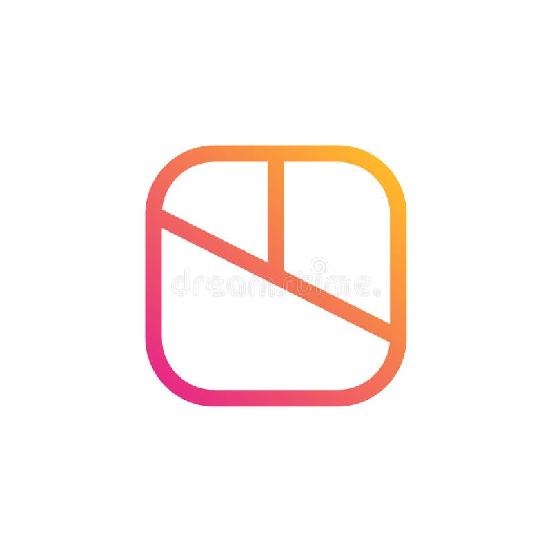 Creative Rectangle Symbol. Geometric Shape. Mobile Application Stock ...