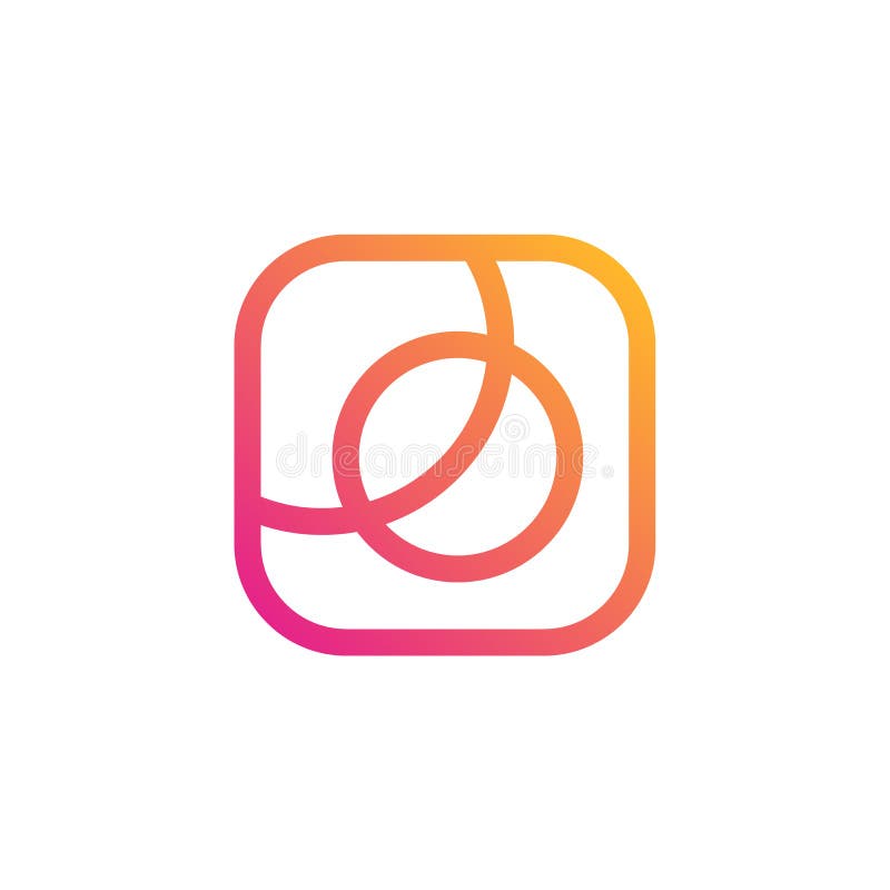 Creative Rectangle Symbol. Geometric Shape. Mobile Application Stock ...