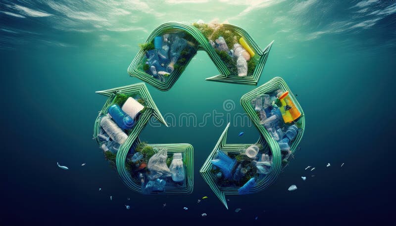 Creative Recycling Illustration Highlighting Environmental Protection ...