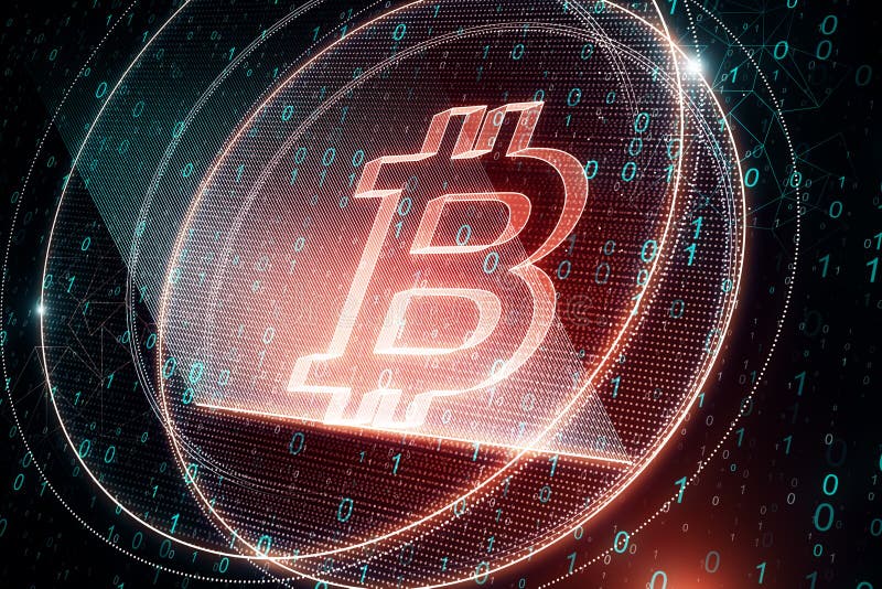 Creative Red Bitcoin Wallpaper Stock Illustration - Illustration of ...