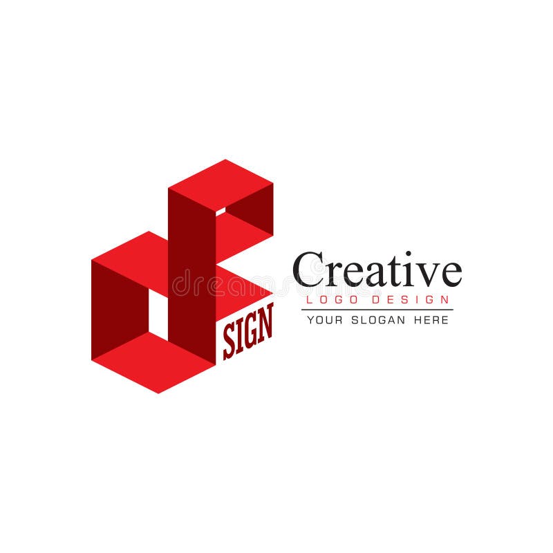 Creative Red Impossible Design Logo Template Stock Vector ...