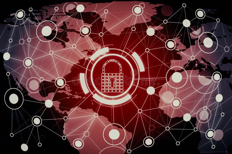 Creative Red Padlock Interface Stock Illustration - Illustration of ...