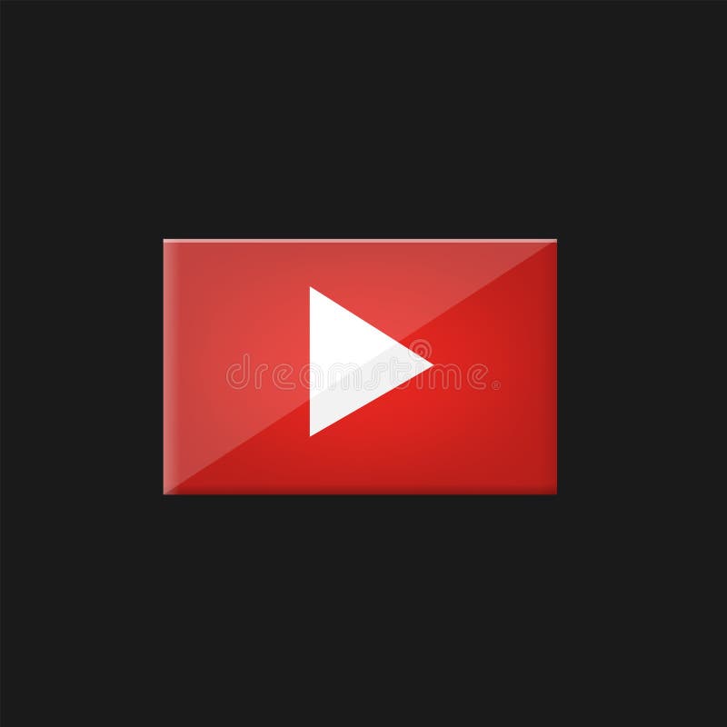 Creative Red Play Button Icon Stock Vector - Illustration of isolated ...