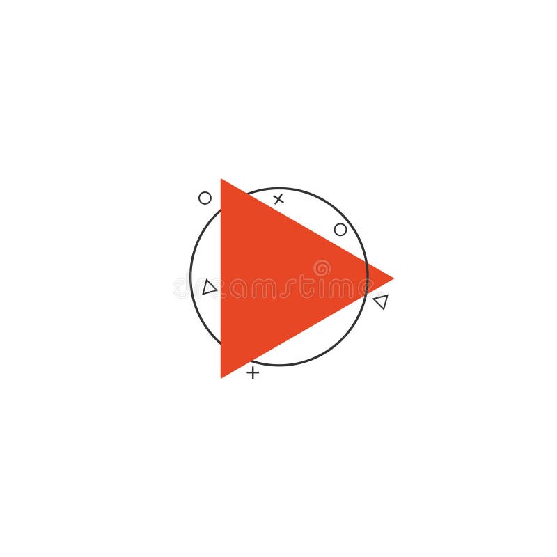 Red play button stock vector. Illustration of stream - 106391724