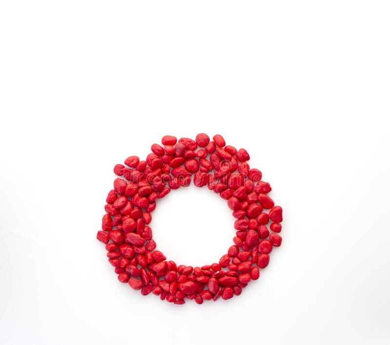 Creative Red Stone on White Stock Image - Image of crushed, colors ...