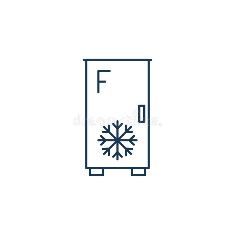Creative Refrigerator Freezer Icon Vector Stock Vector - Illustration ...