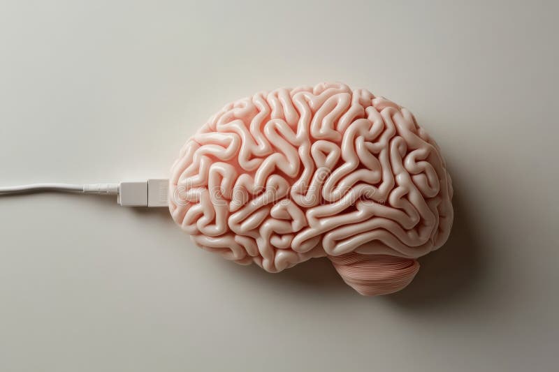 A Creative Representation of a Brain with Plastiline Meanders Connected ...