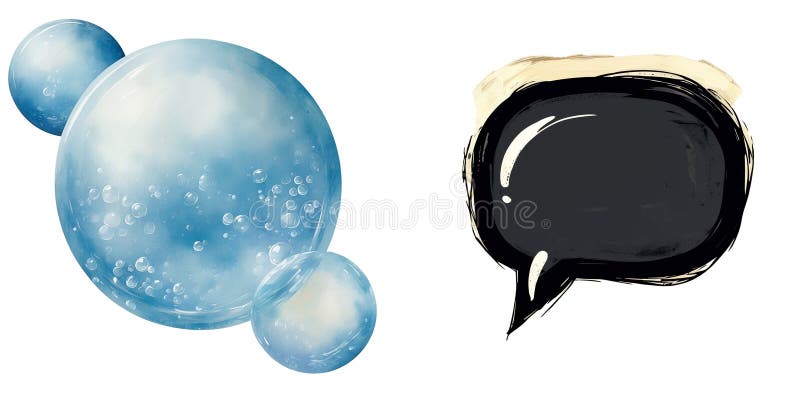 Creative Representation of Bubbles and Speech in Artistic Style Stock ...