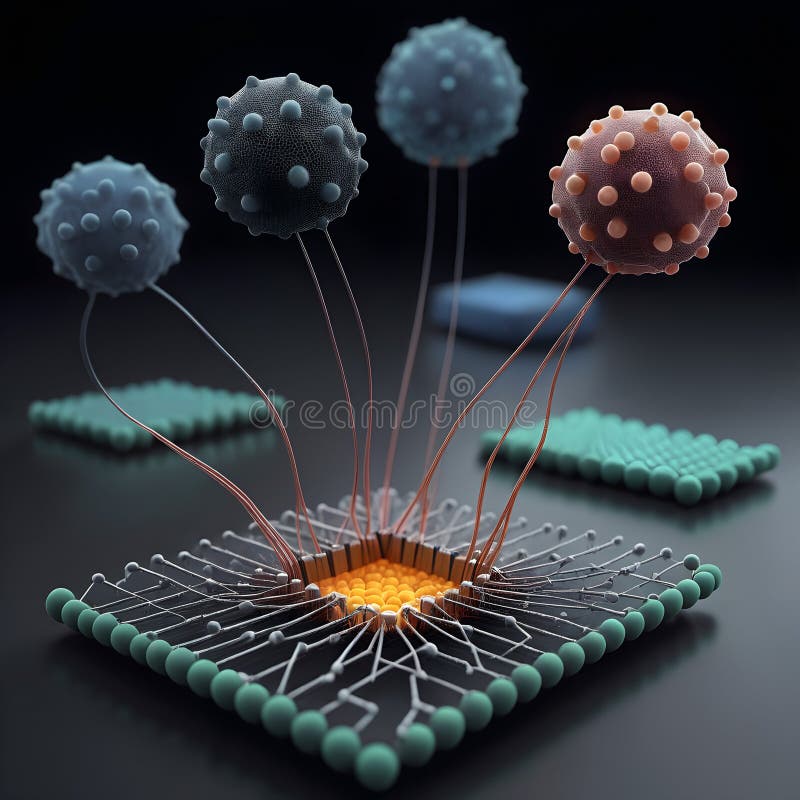 A Creative Representation of a Computer Virus. Stock Image - Image of ...