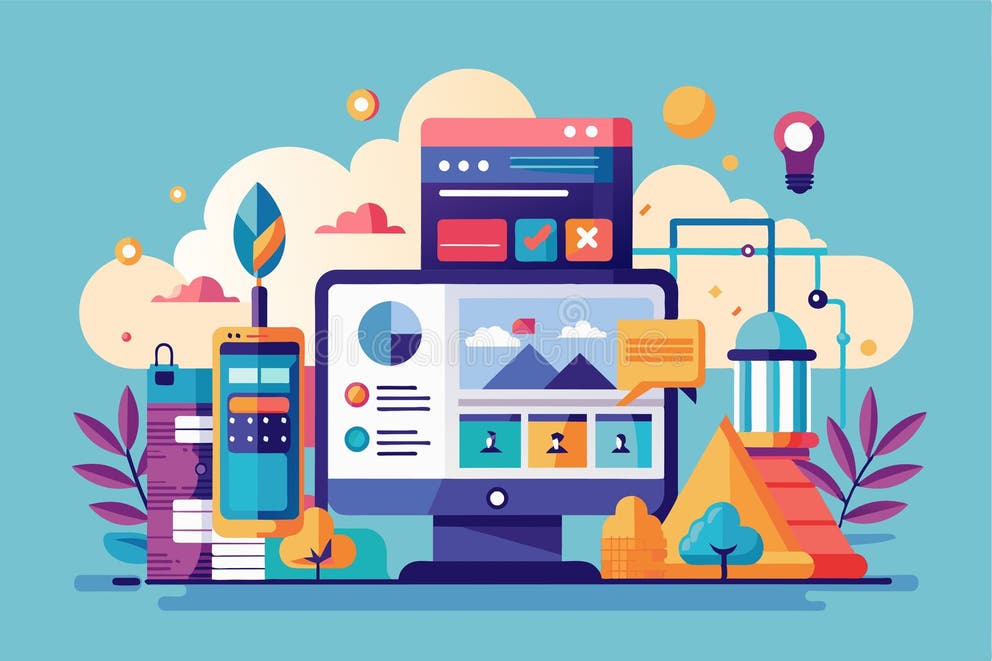 A Creative Representation of Customizable Microsites Featuring Various ...