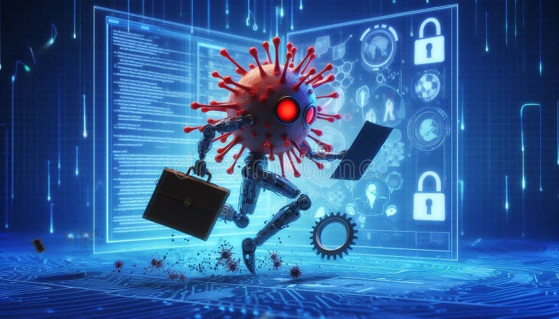 Creative Representation of Cyber Virus Concept Stock Illustration ...