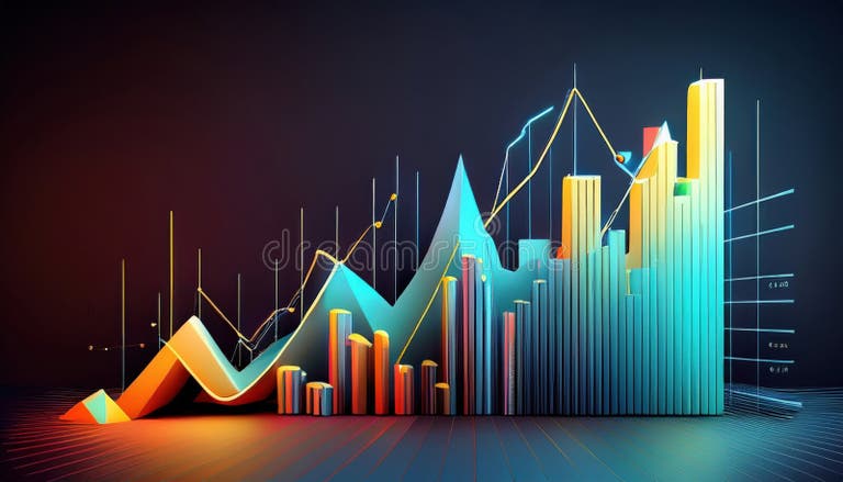 Creative Representation of Data Trends and Stock Image - Image of ...