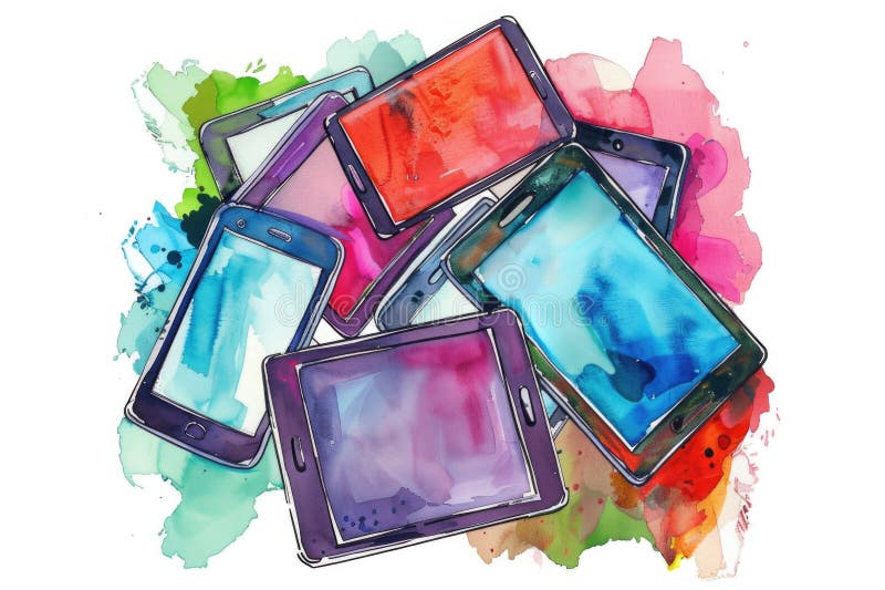 A Creative Representation of Digital Clutter Stock Image - Image of ...