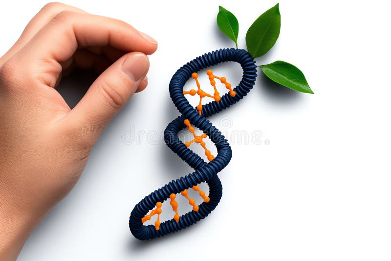 A Creative Representation of DNA with Leaves, Symbolizing the ...