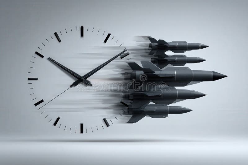 Time and Speed Collide As Missiles Launch from a Clock Face in a ...