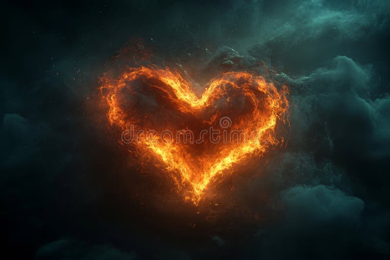 A Creative Representation of a Heart Made from Gentle Light Rays ...