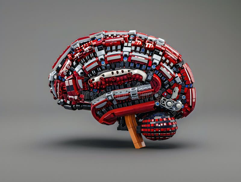 Creative Representation of Human Brain Made from Colorful Building ...