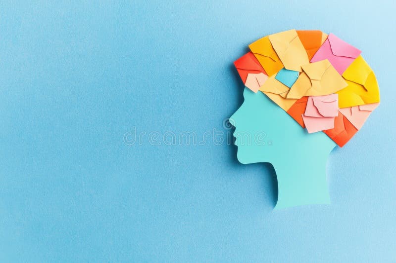 Creative Representation of a Human Brain Made with Colorful Sticky ...