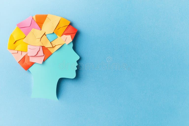 Creative Representation of a Human Brain Made with Colorful Sticky ...