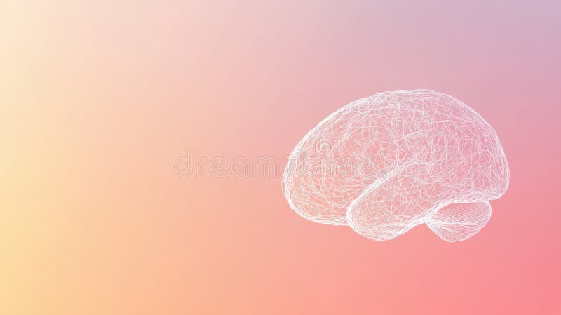 A Creative Representation of a Human Brain Sketched with Thin White ...