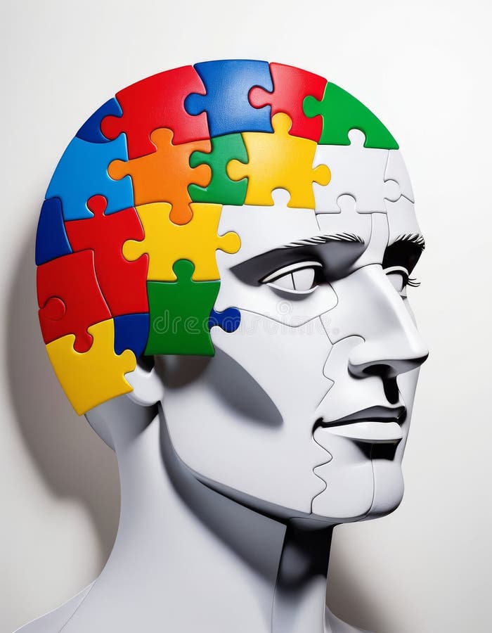 Multicolored Puzzle Mind Concept Stock Illustration - Illustration of ...