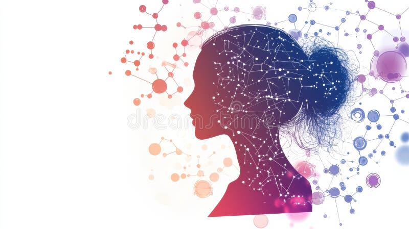 A Creative Representation of a Human Silhouette Amidst Vibrant ...