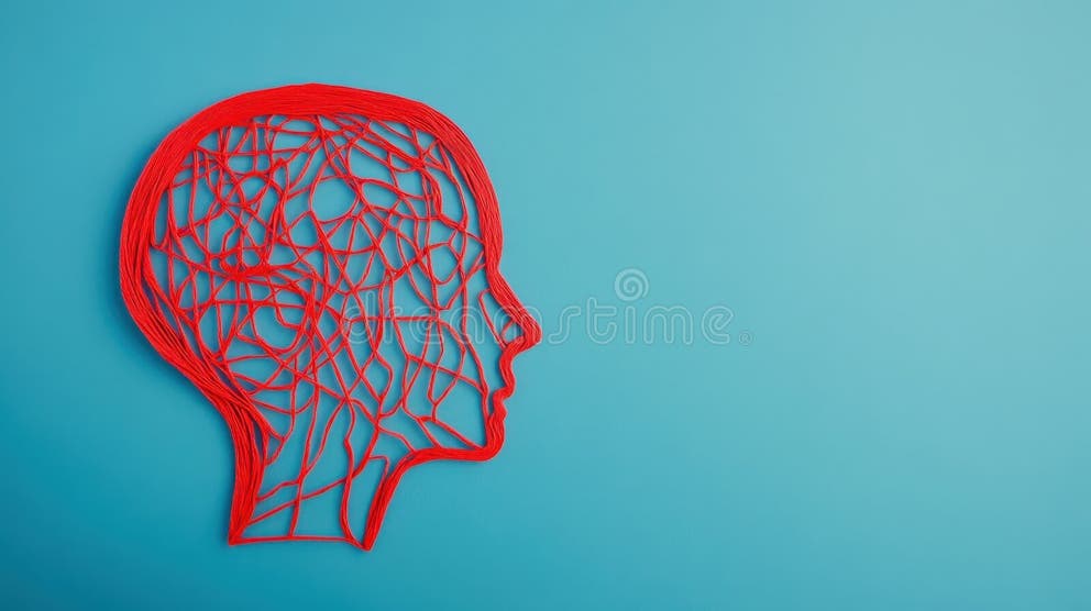 Creative Representation of Human Thoughts Using Red String on a Blue ...