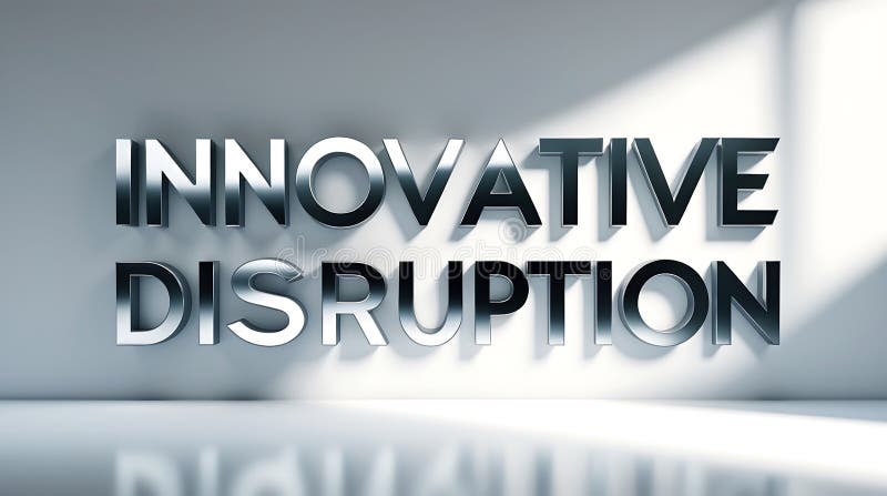 Creative Representation of Innovative Disruption with Bold Typography ...