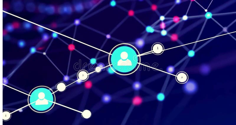 A Creative Representation of Interconnected Nodes and Links Forming ...