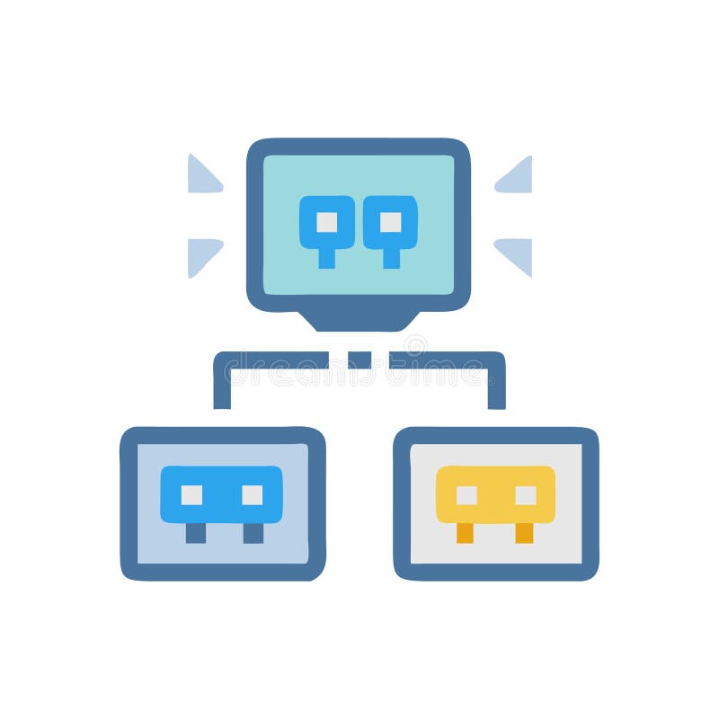 Creative LAN Icon Representation Stock Vector - Illustration of ...