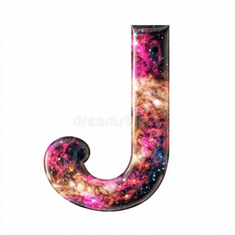 Creative Representation Letter J Designed Cosmic Infinity Pattern ...
