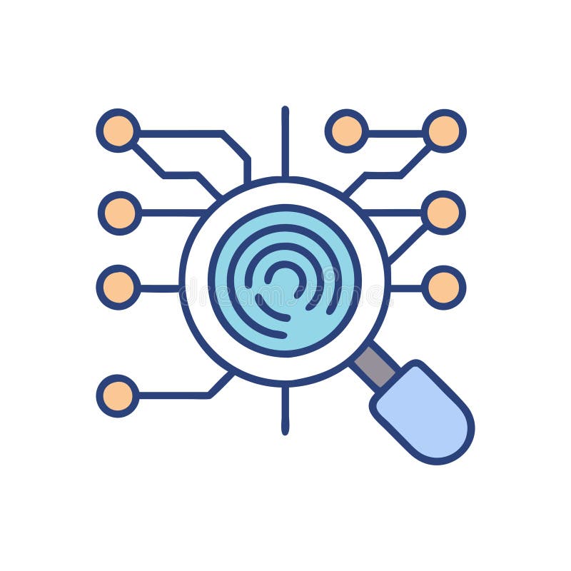 Creative Network Forensics Icon Representation Stock Vector ...
